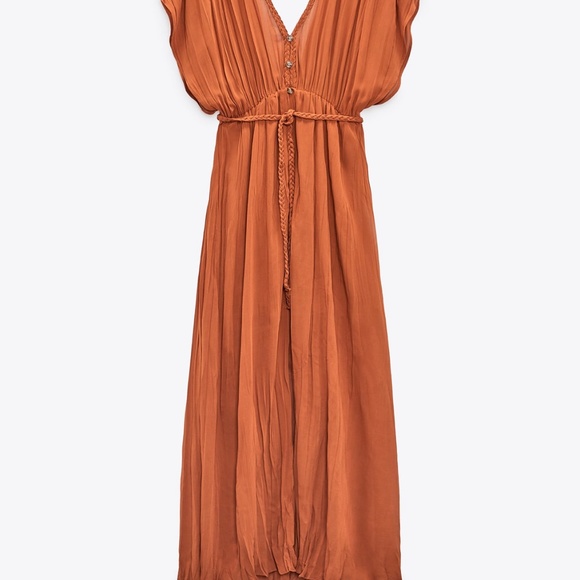 Zara | Dresses | Zara Limited Edition Bohemian Maxi Dress With Braided ...